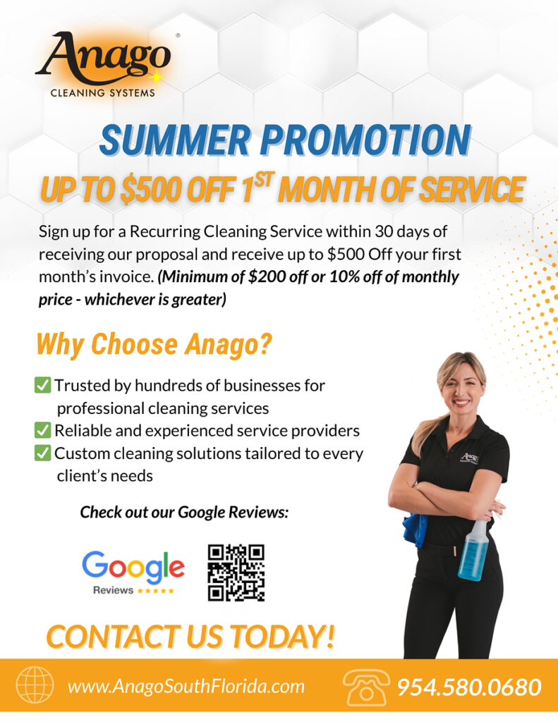 ANAGO SUMMER PROMOTION - UP TO $500 OFF 1ST MONTH OF SERVICE | Anago